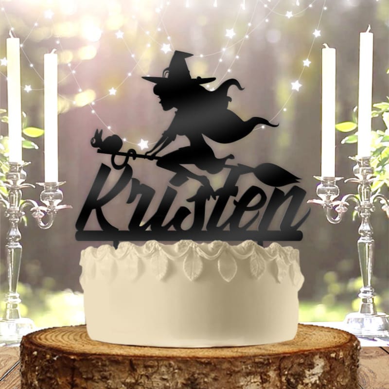Witch Cake Topper - Etsy