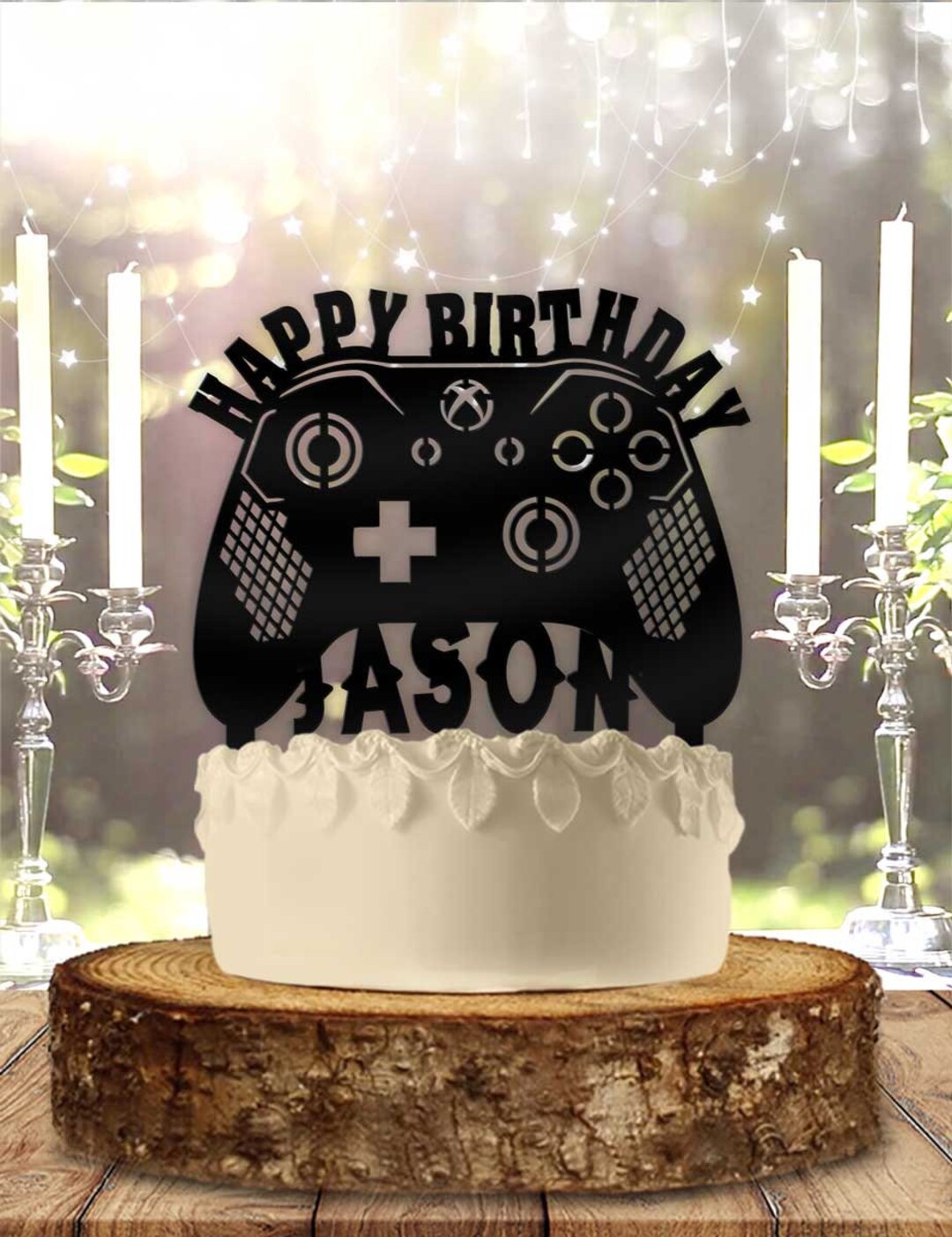 Personalized Video Game Controller Birthday Cake Topper - Etsy