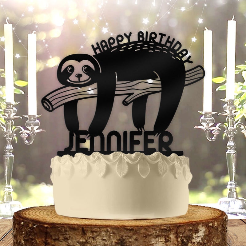 Sloth Cake Topper Birthday - Etsy