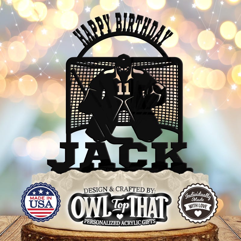 Hockey Cake Topper - Etsy