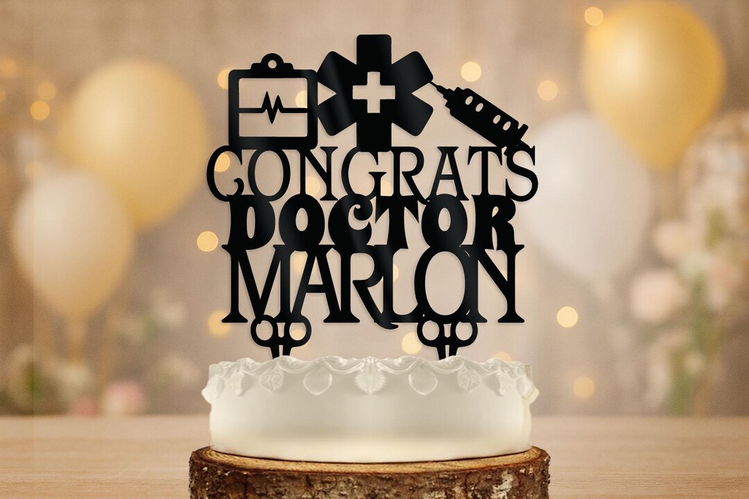 Doctor Graduation Cake Topper - Medical Student Grad - Nurse - Birthday ...