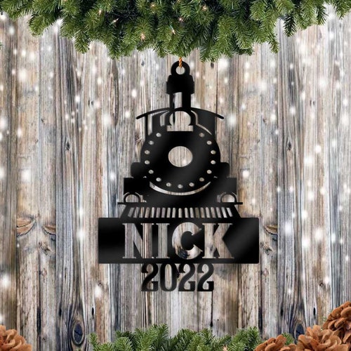 Personalized Train Ornament Train Gifts Train Christmas - Etsy