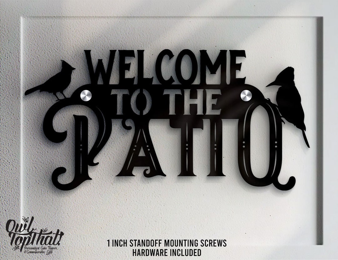 Personalized Acrylic Patio Sign: Welcome Bird Watchers Porch Decor - Etsy