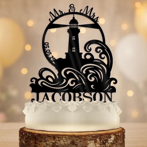 Lighthouse Cake Topper - Etsy