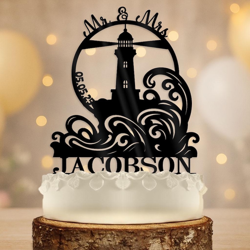 Lighthouse Cake Topper - Etsy