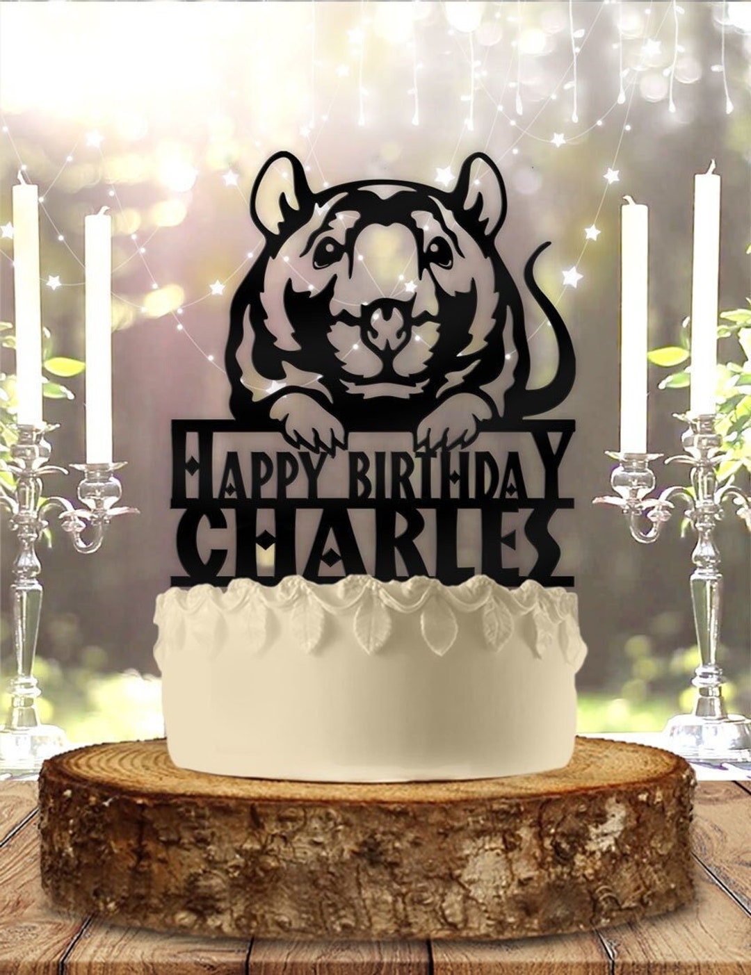 Pet Rat Mouse Personalized Birthday Cake Topper - Etsy
