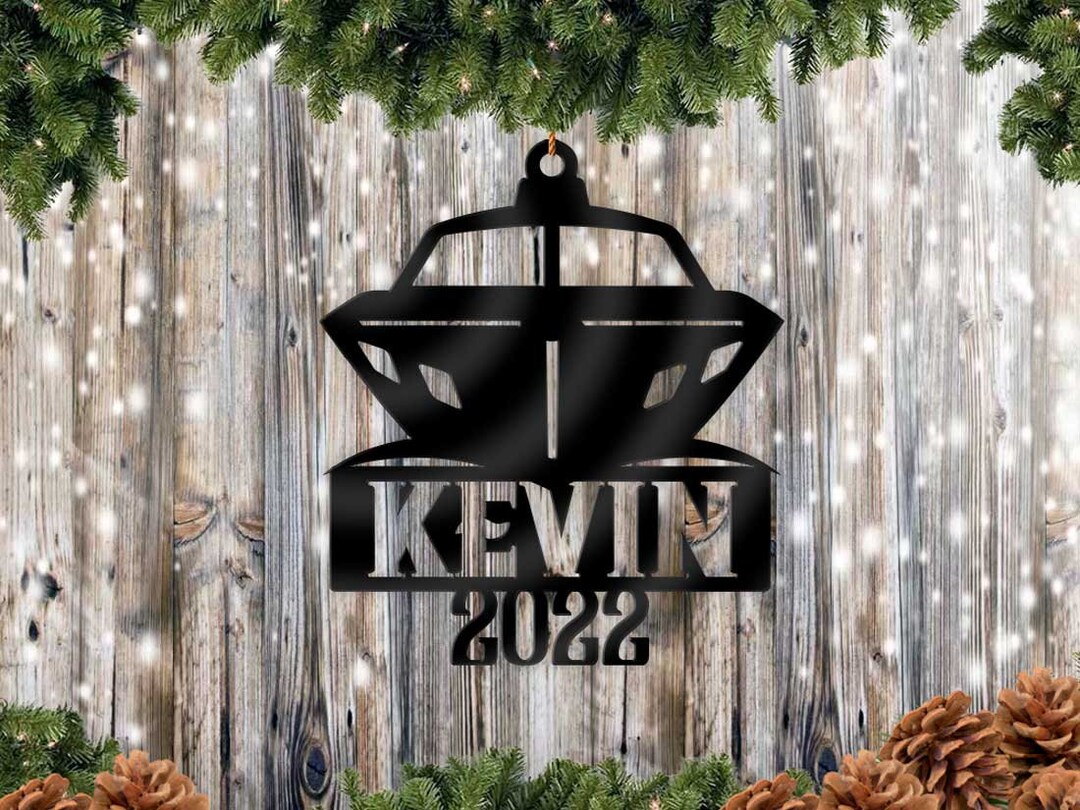 Speed Fishing Boat Christmas Ornament Personalized - Etsy