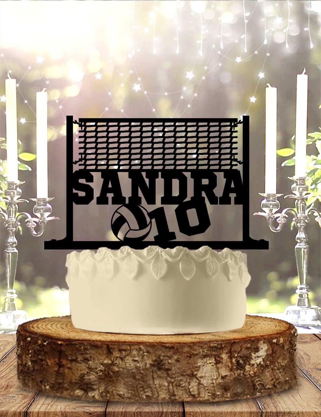 Volleyball Net With Player Name Number Age Personalized Birthday Cake ...
