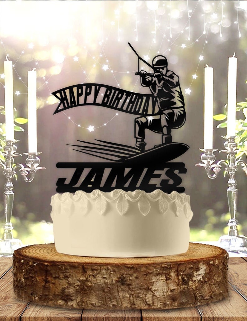 Wakeboarding Happy Birthday - Personalized Name - Sports Themed ...