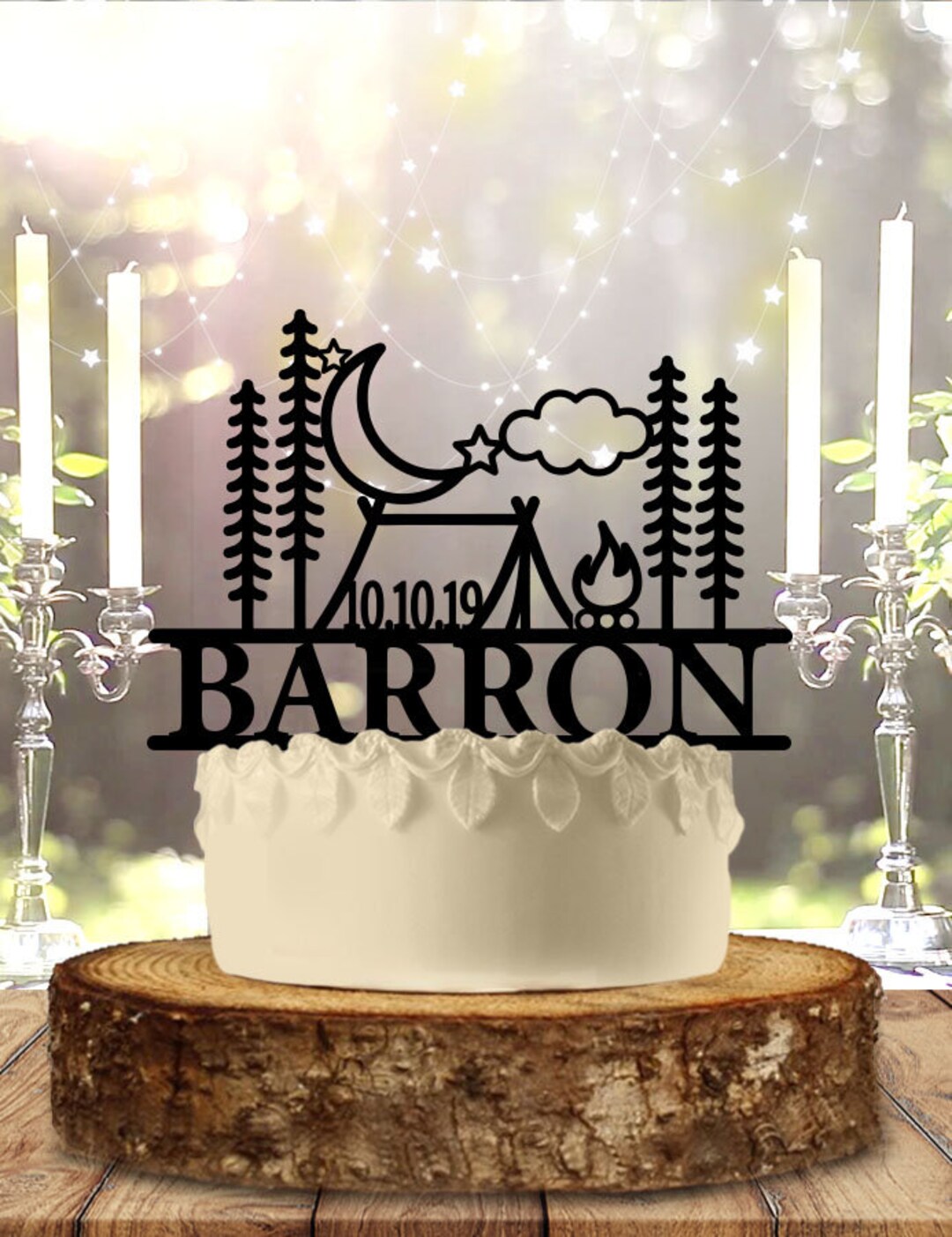 Simple Pleasures Camping Personalized Wedding Cake Topper - Etsy