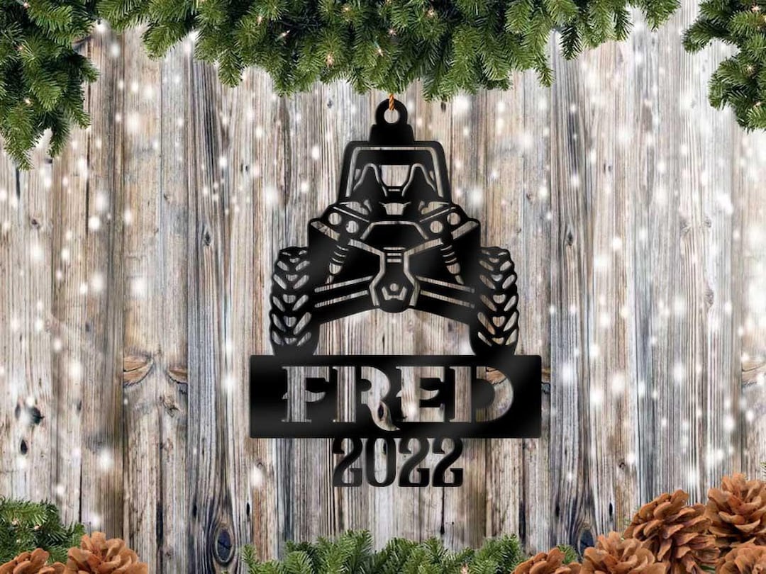 Side by Side ATV Quad off Road 4x4 Name Tag Ornament - Personalized ...