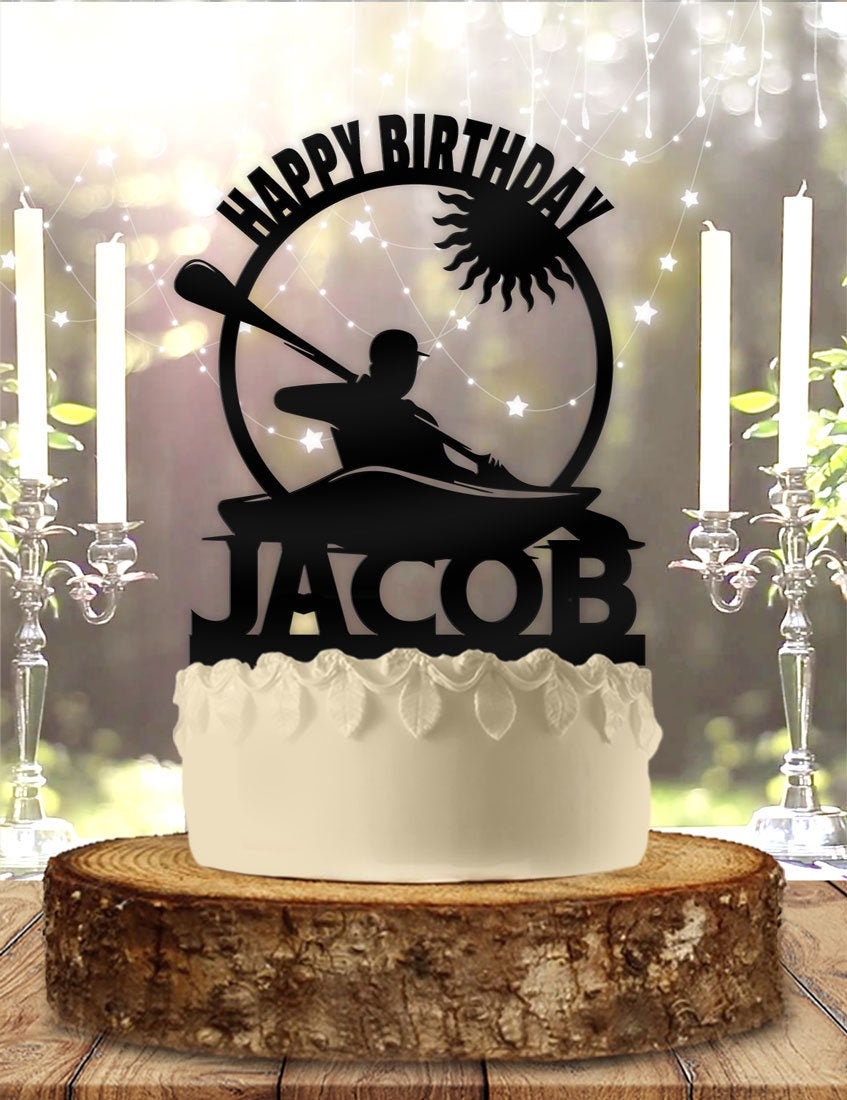 Kayak River Rafting Party Personalized Name Acrylic Birthday | Etsy