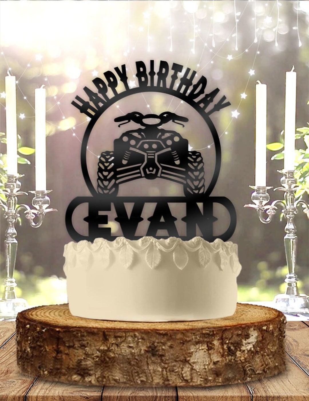 ATV With Name Personalized Birthday Cake Topper - Etsy