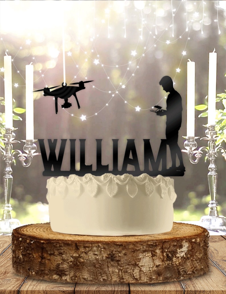 Drone Flying Name 2 Piece Drone Personalized Birthday Cake | Etsy