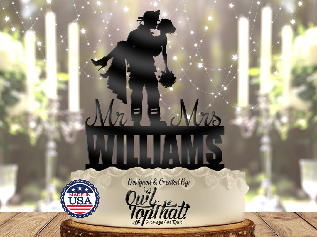 Firefighter Couple - Personalized Mr & Mrs, Name - Occupation Themed ...