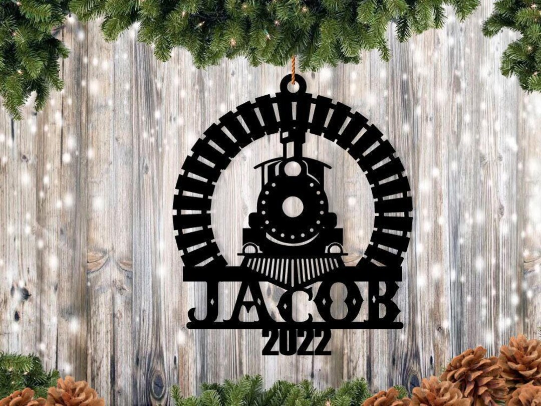 Train Conductor Locomotive Name Tag Ornament - Etsy