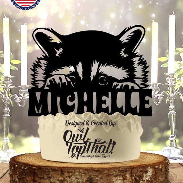 Raccoon Cake Topper - Etsy