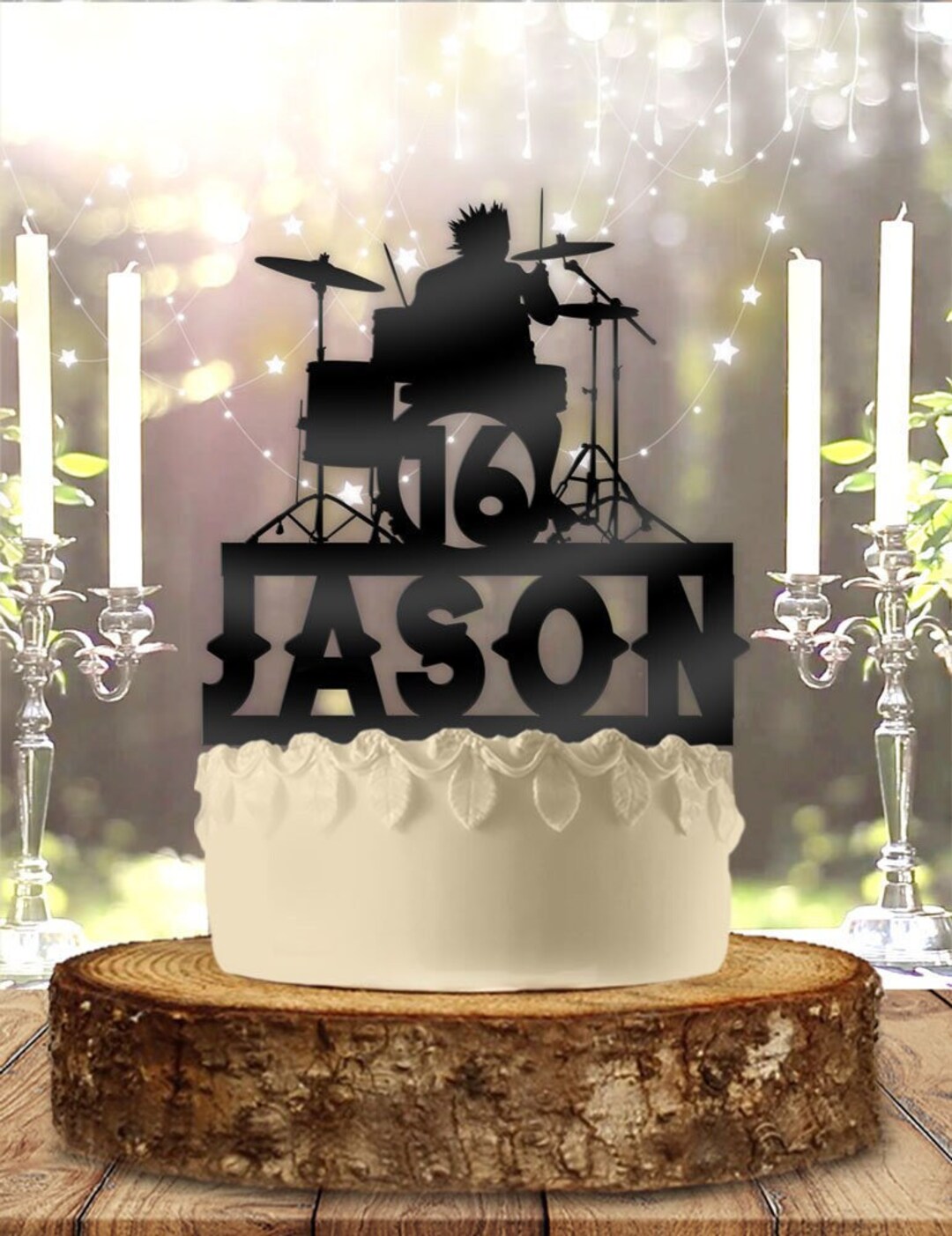 Drummer With Name Age Drumming Personalized Birthday Cake Topper - Etsy