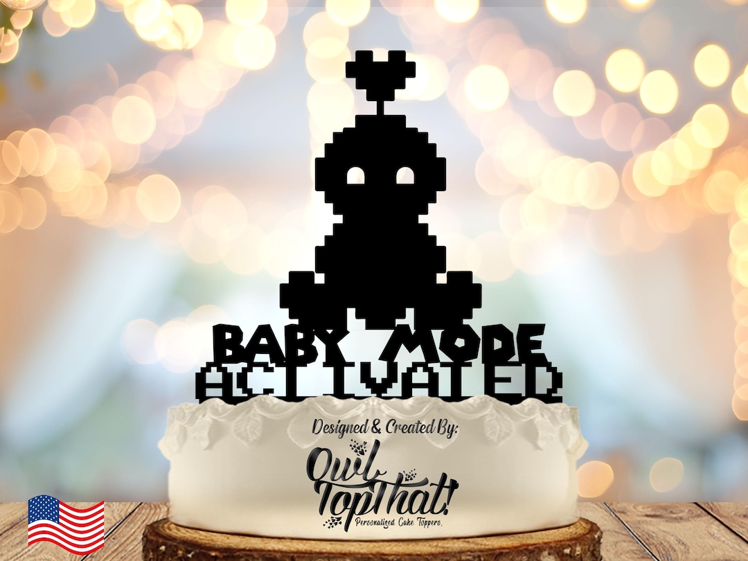 Gamer Baby Shower Cake Topper, Personalized Cake Toppers, Gender Reveal ...