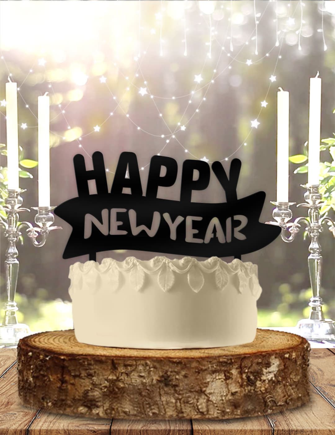Happy New Year Standard Cake Topper - Etsy