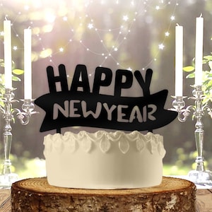 Happy New Year Standard Cake Topper - Etsy