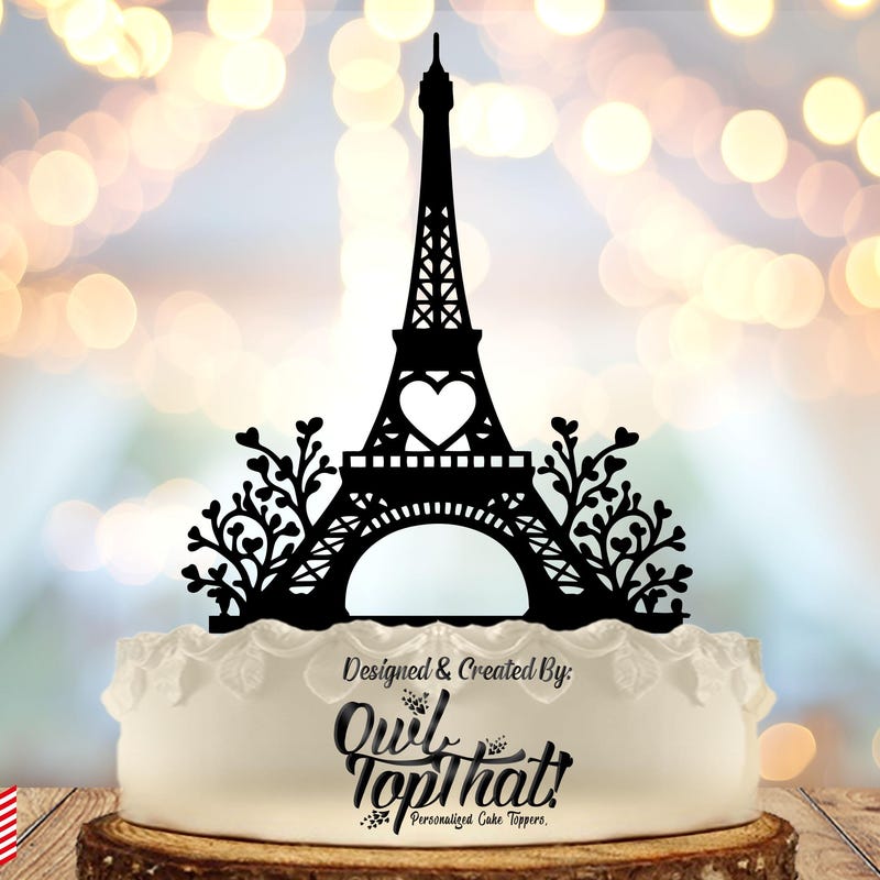 Eiffel Tower Cake Topper - Etsy