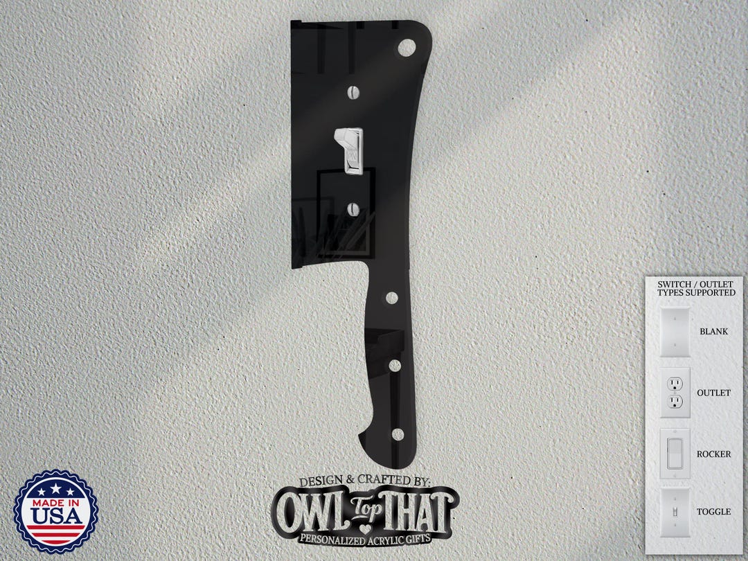 Meat Cleaver Chef Kitchen Oversized Wall Switch Cover Plate - Standard ...