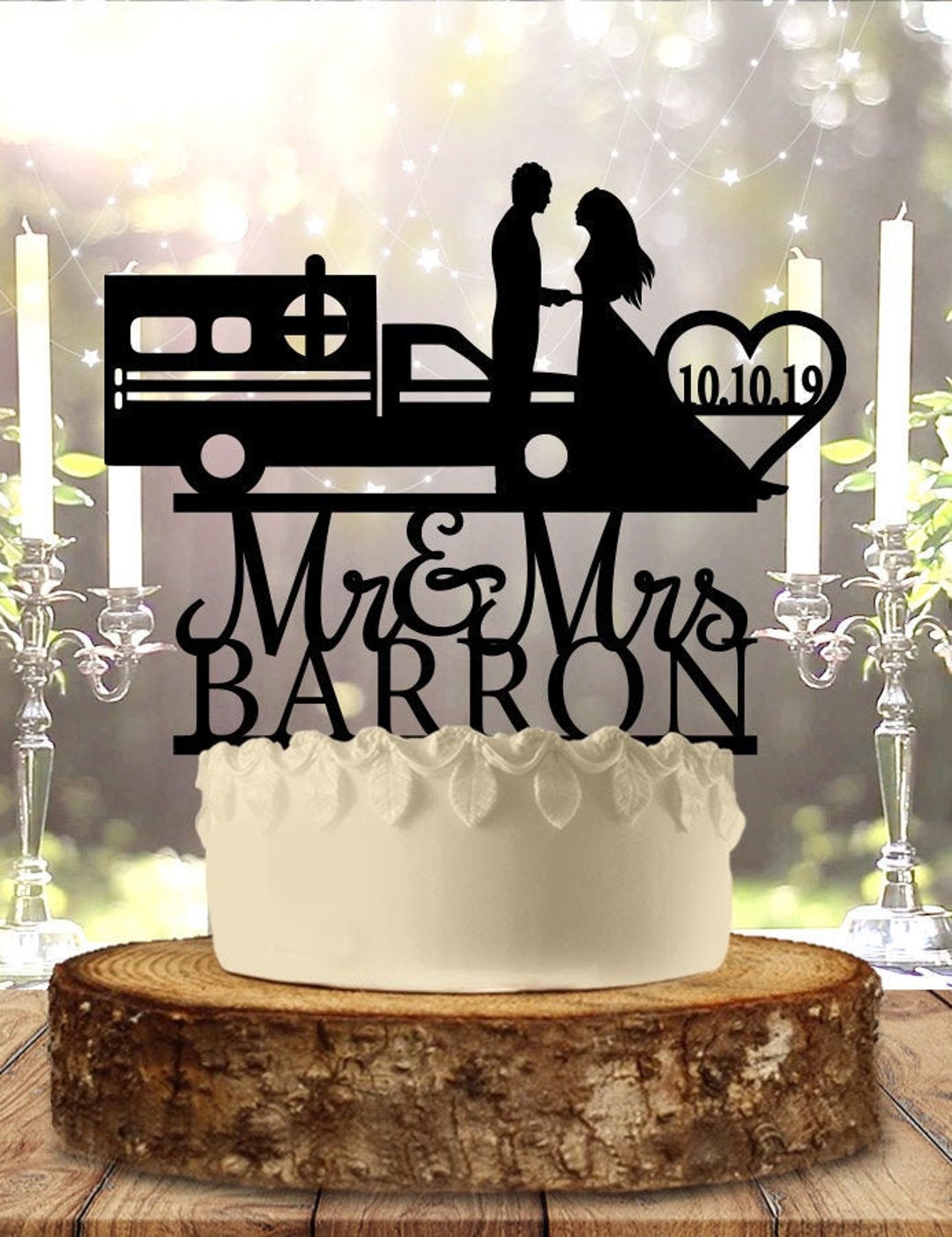 Ambulance Personalized With Date Wedding Cake Topper - Etsy