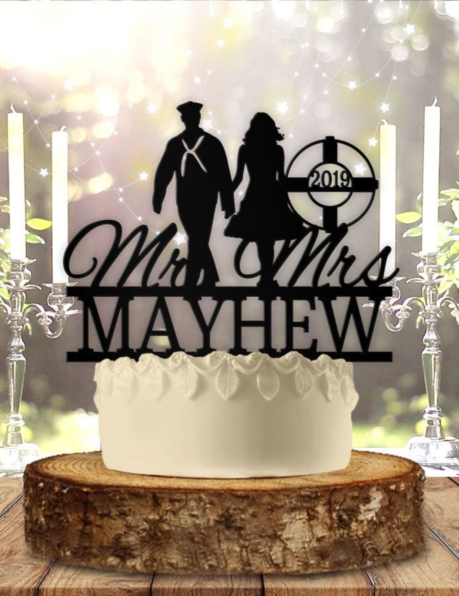 Navy Sailor Personalized Wedding Cake Topper - Etsy