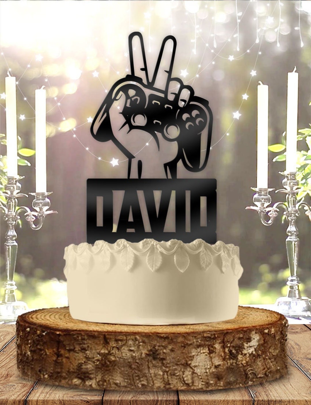 Video Game Controller Hand With Name Gaming Personalized Birthday Cake ...
