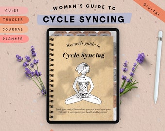 Women's Cycle Syncing Guide Period Tracker Cycle Syncing Journal ...