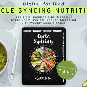 Cycle Syncing Nutrition Guide Digital for iPad Cycle Sync Food List - Etsy
