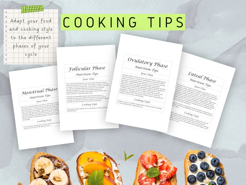 Cycle Syncing Nutrition Guide and Recipe Binder | Cycle Sync Food List ...