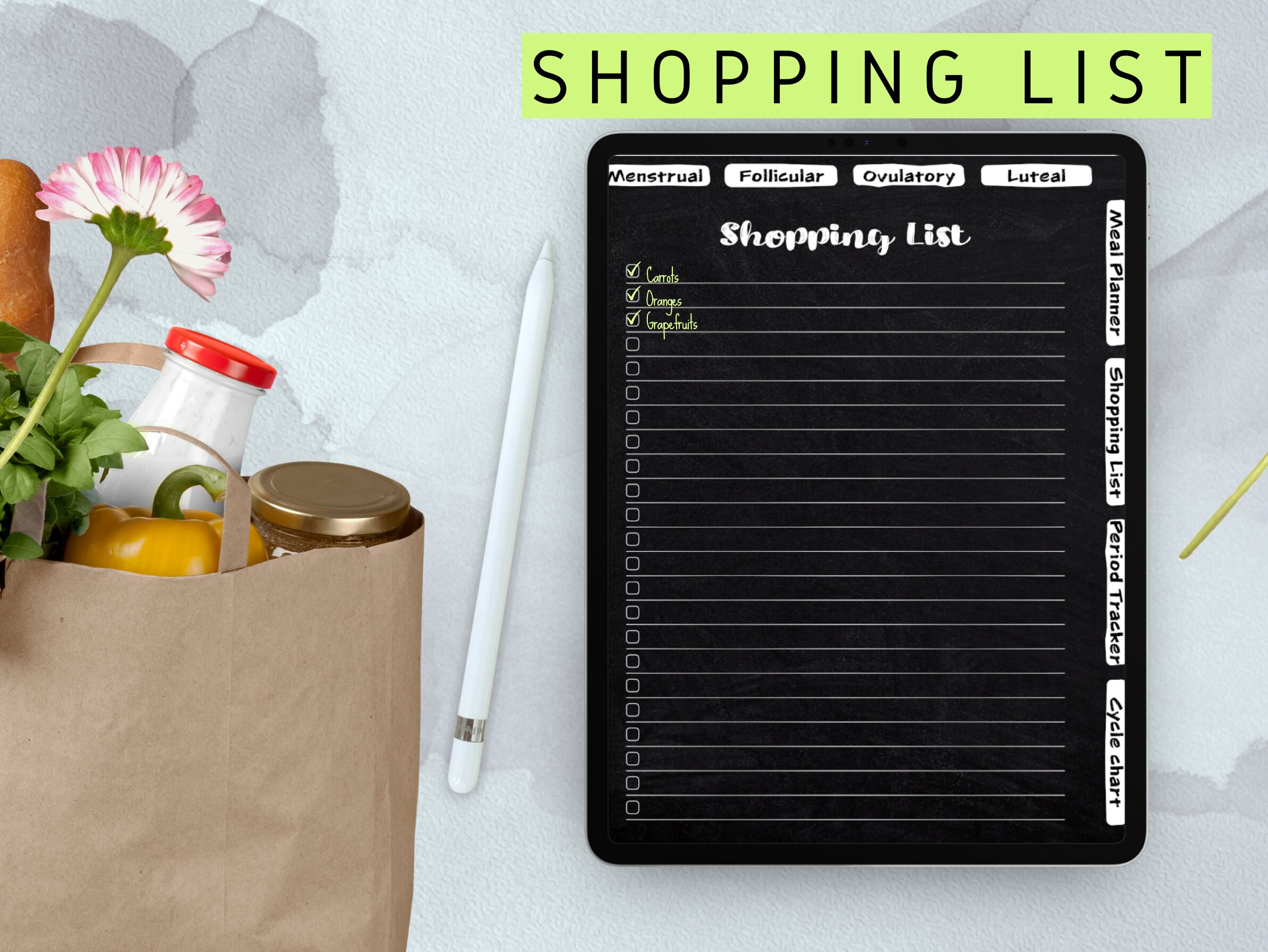 Cycle Syncing Nutrition Guide Digital for iPad Cycle Sync Food List - Etsy