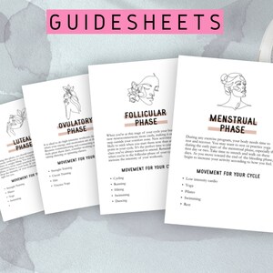 Cycle Syncing Fitness Printable Guide - Etsy