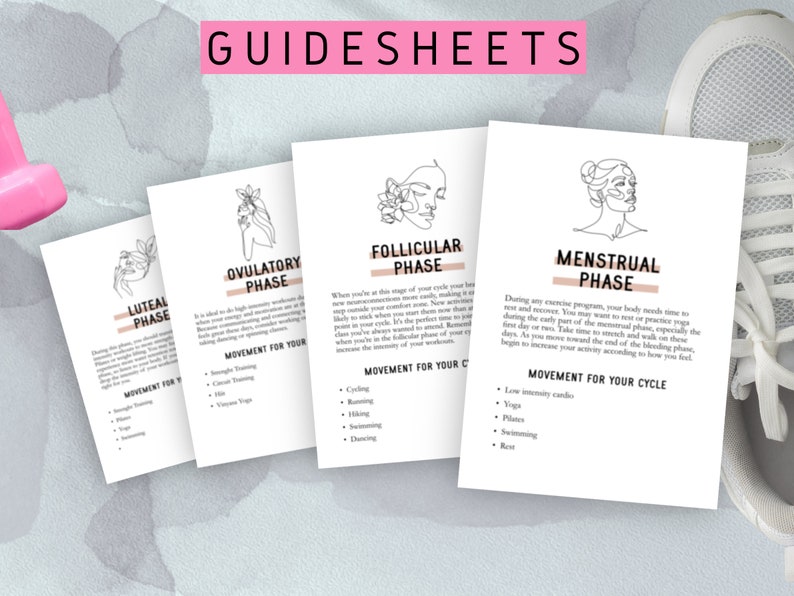 Cycle Syncing Fitness Printable Guide - Etsy