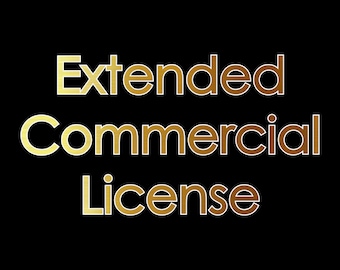 EXTENDED COMMERCIAL LICENSE for One Digital Product Design for - Etsy