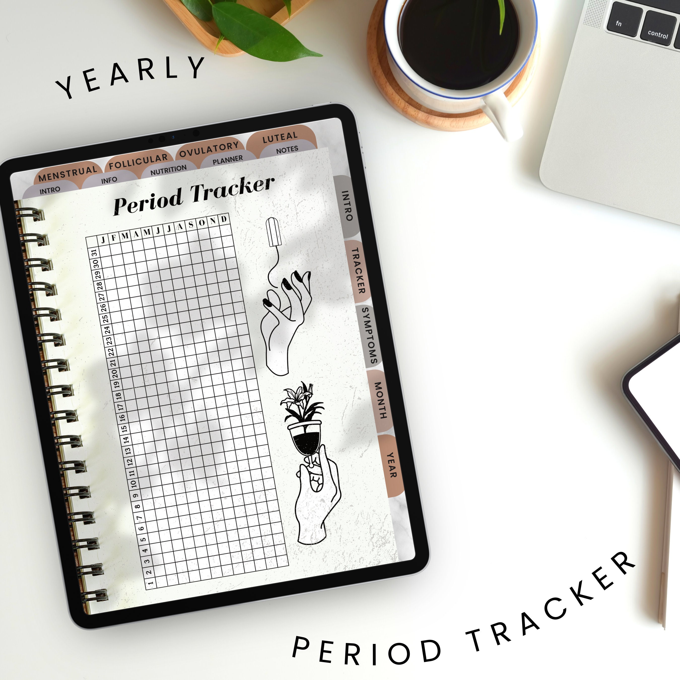 Women's Cycle Syncing Guide for iPad Period Tracker Cycle Syncing ...