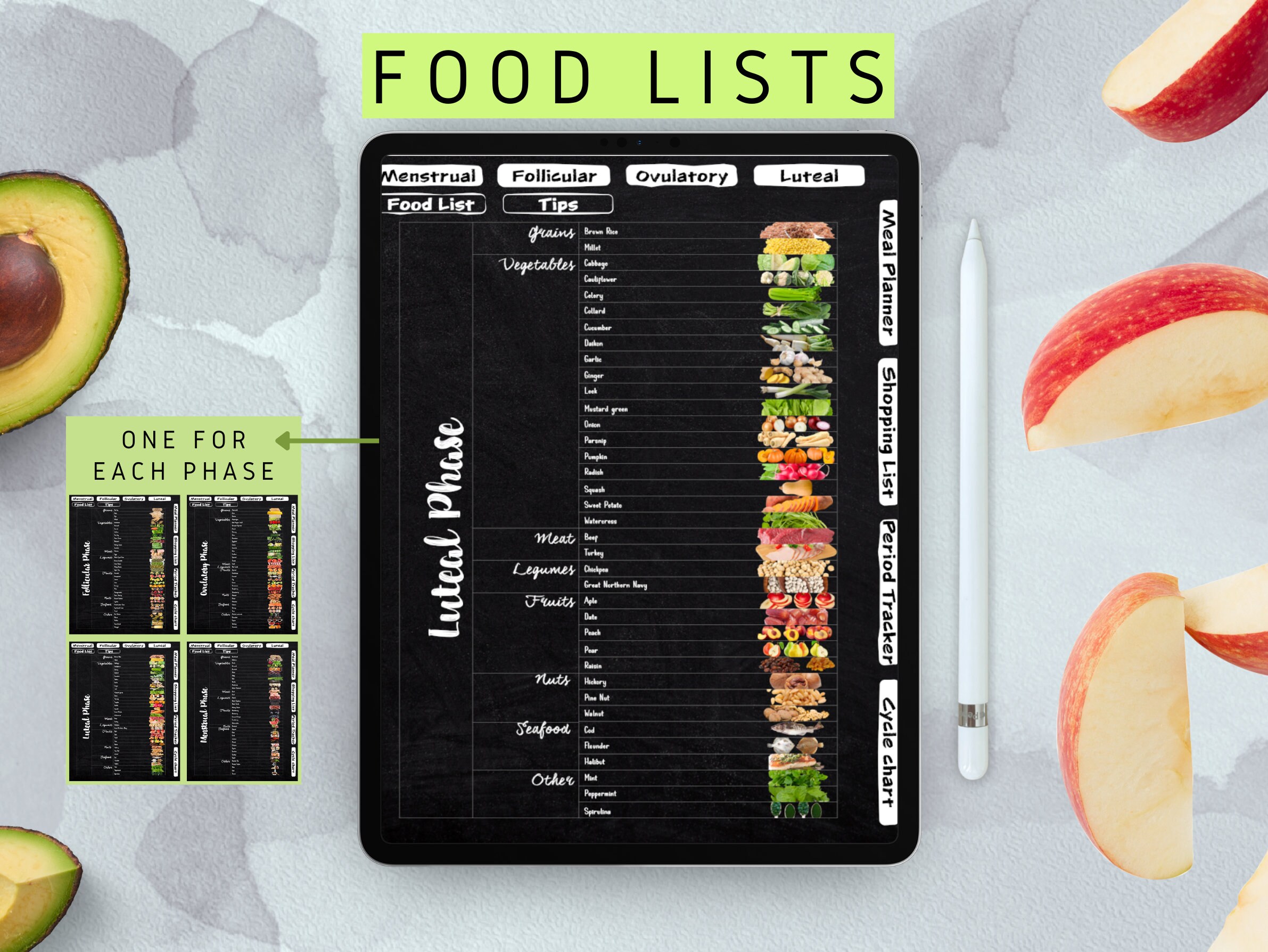 Cycle Syncing Nutrition Guide Digital for iPad Cycle Sync Food List - Etsy