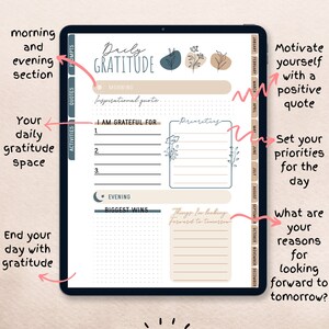 Gratitude Journal Digital Planner for iPad - Etsy