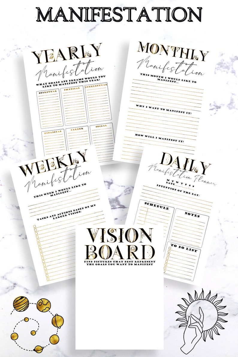 Manifestation Journal Printable - Etsy