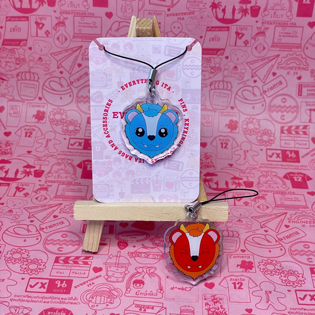 Cutie Pie Kilen & Kuea Lion-dog Acrylic Phone Charm. Great Gift for BL ...