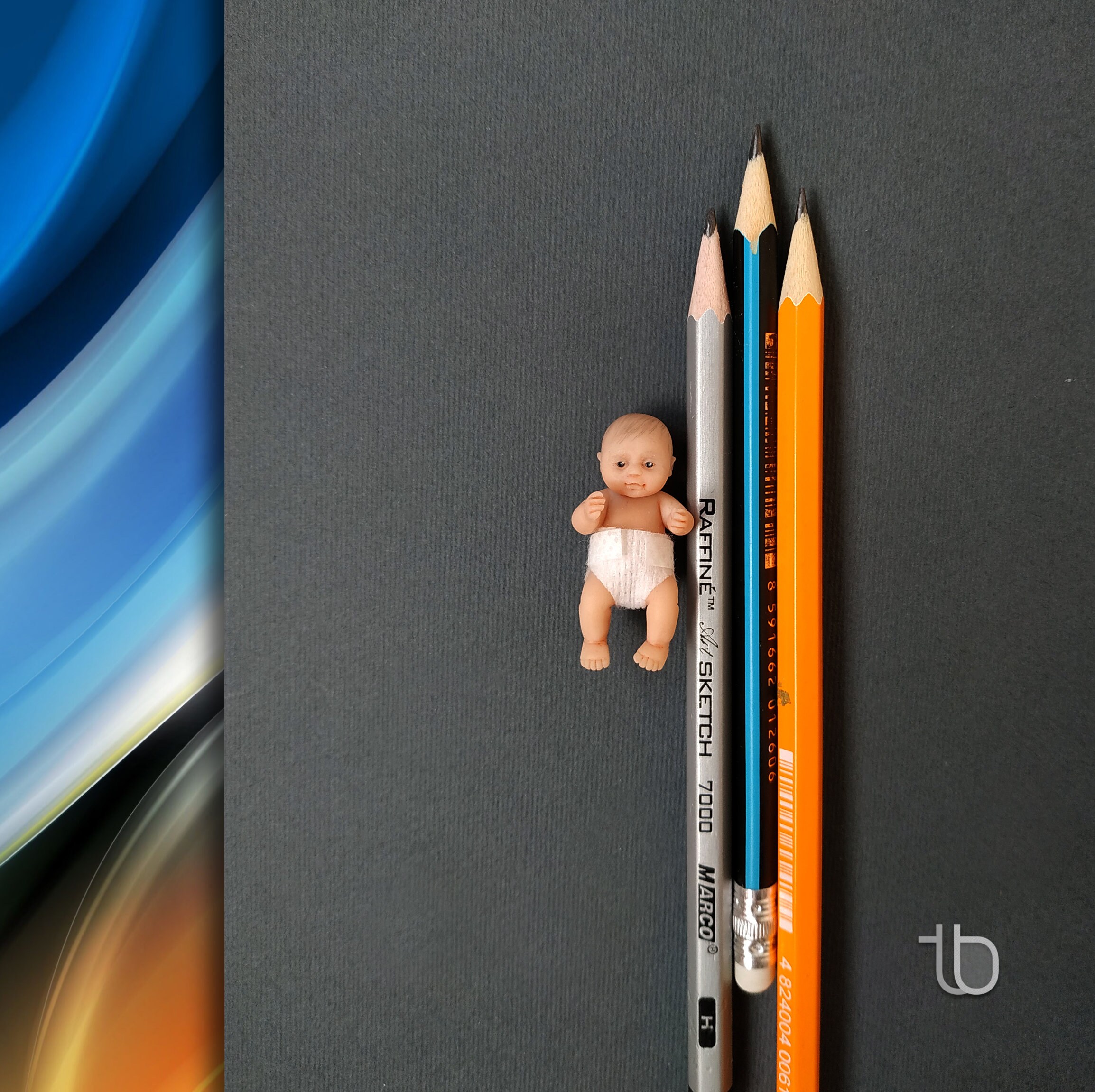 Miniature Polymer Clay Baby Doll With Free Limbs and Open Eyes. Tiny ...
