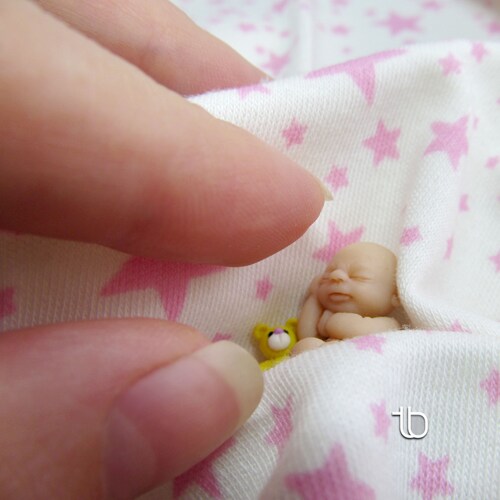 Tiny Mini Reborn Baby. Realistic Doll OOAK Miniature Polymer - Etsy