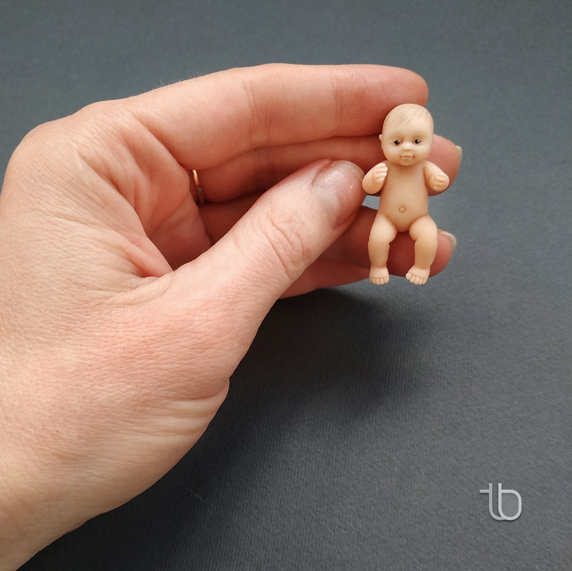 Miniature Polymer Clay Baby Doll. Lovely Keepsake Gift Tiny | Etsy