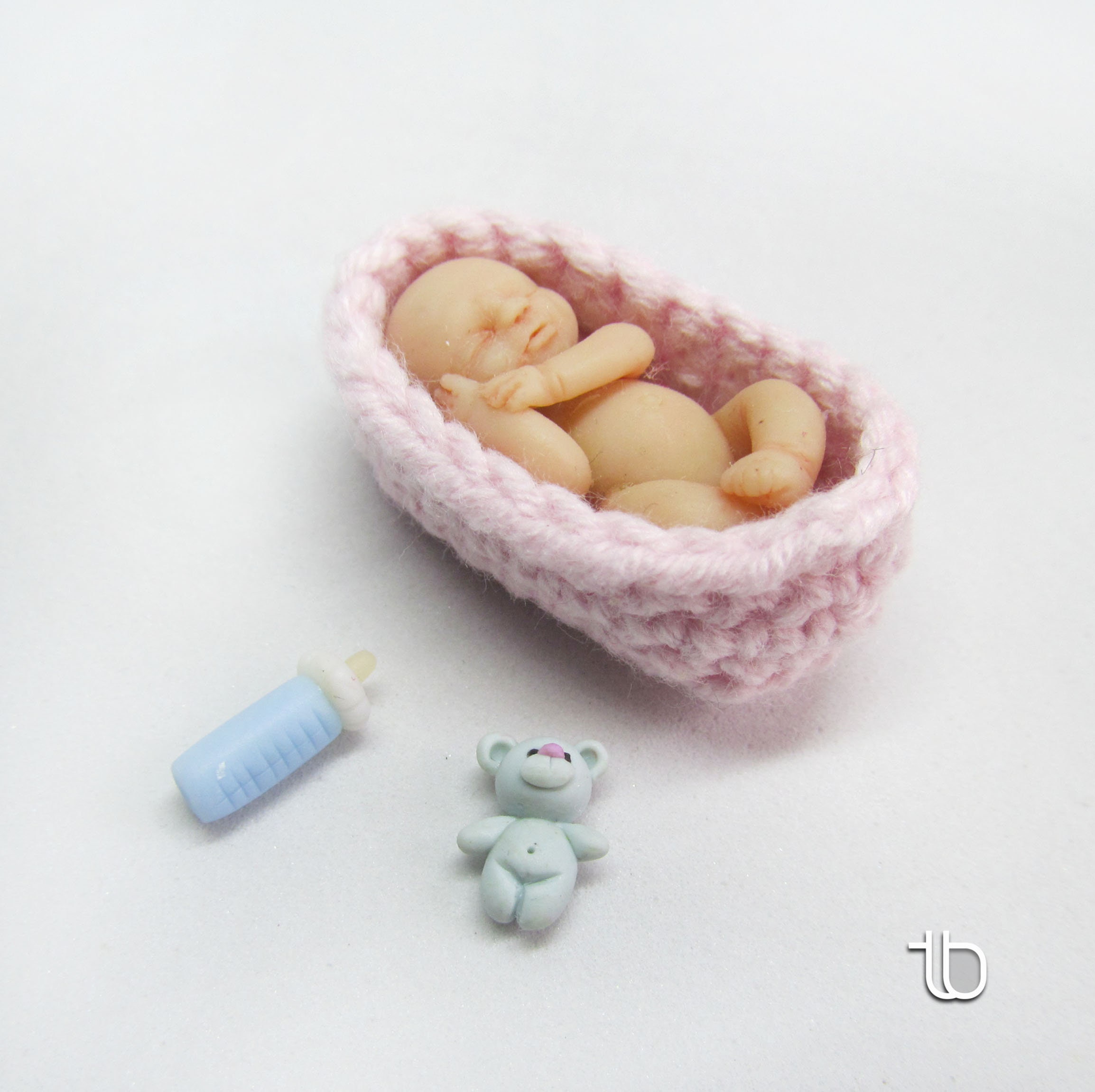 Micro Newborn Babies Polymer Clay Original Hand Sculpted Art - Etsy