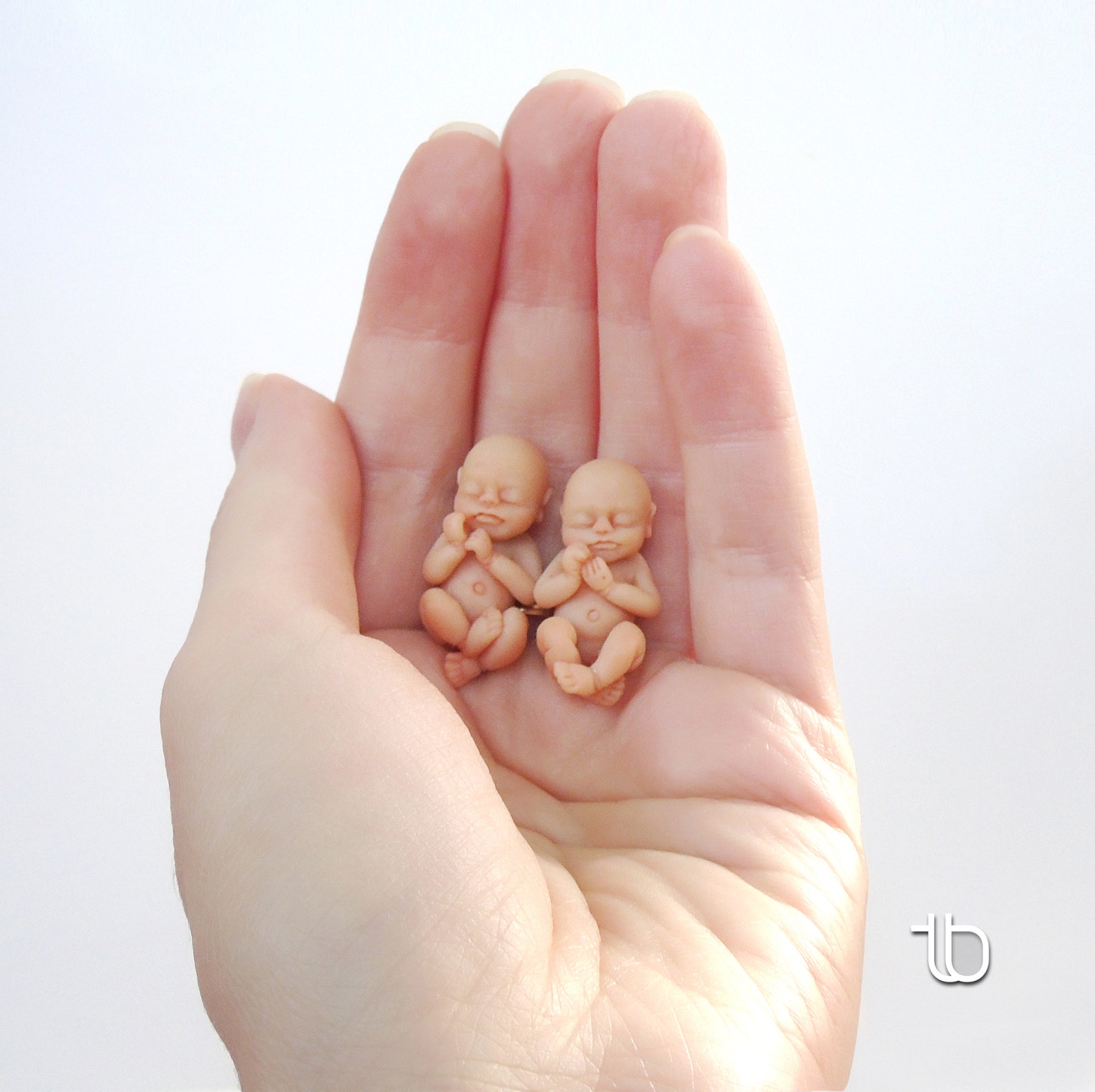 Miniature Polymer Clay Baby Dolls. Tiny Mini Reborn. Ooak Twin | Etsy