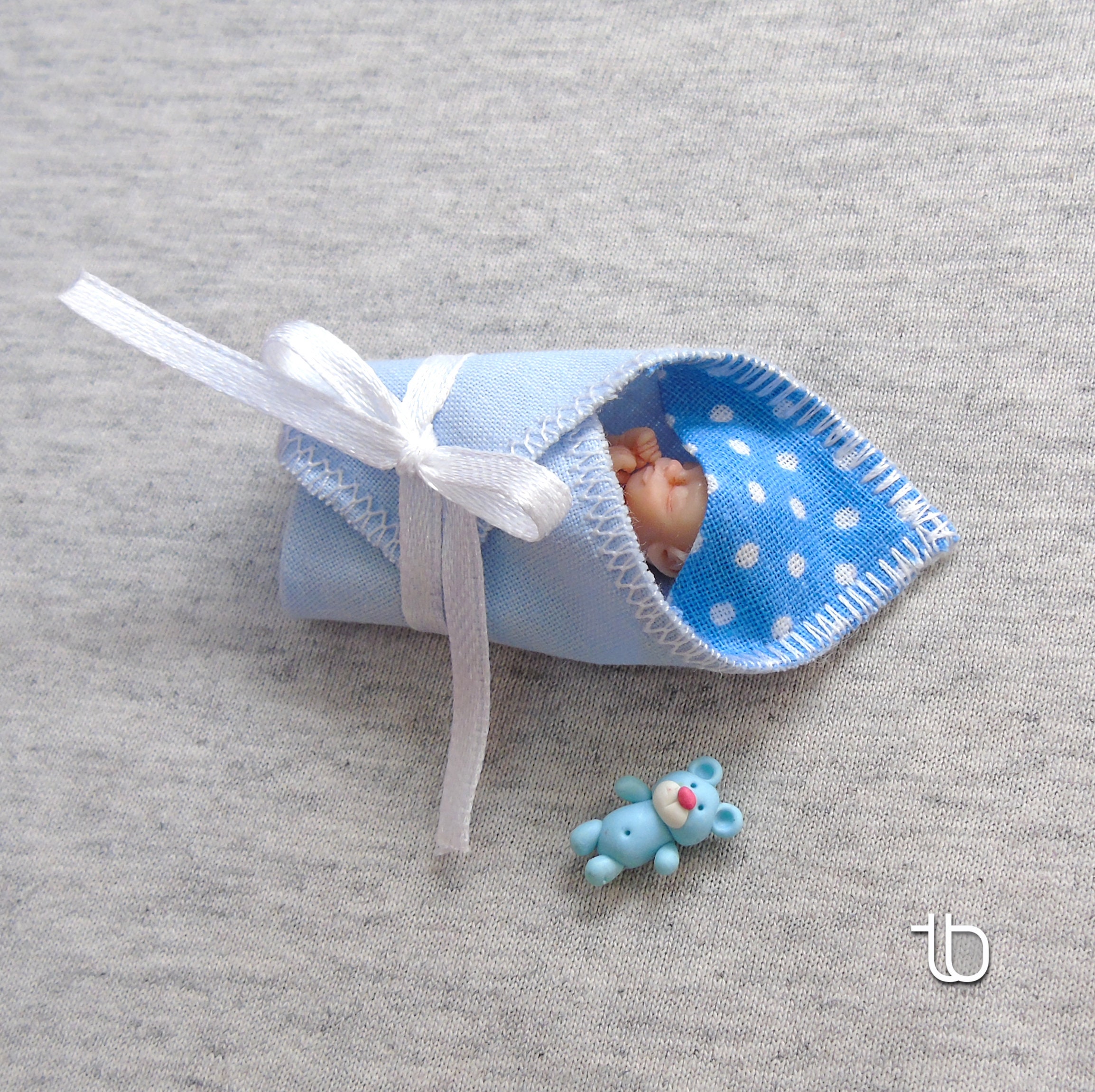 Twin Baby Dolls. Miniature Polymer Clay Original Handsculpted - Etsy