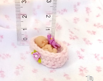 Miniature Polymer Clay Baby Doll. Lovely Keepsake Gift Tiny | Etsy