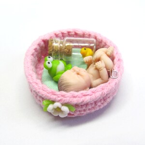 Miniature Reborn Baby, Cute Hand Sculpted Mini Baby With a Toy, Ooak ...